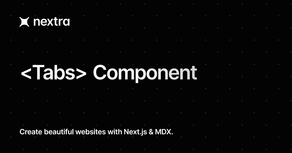 Component | Nextra