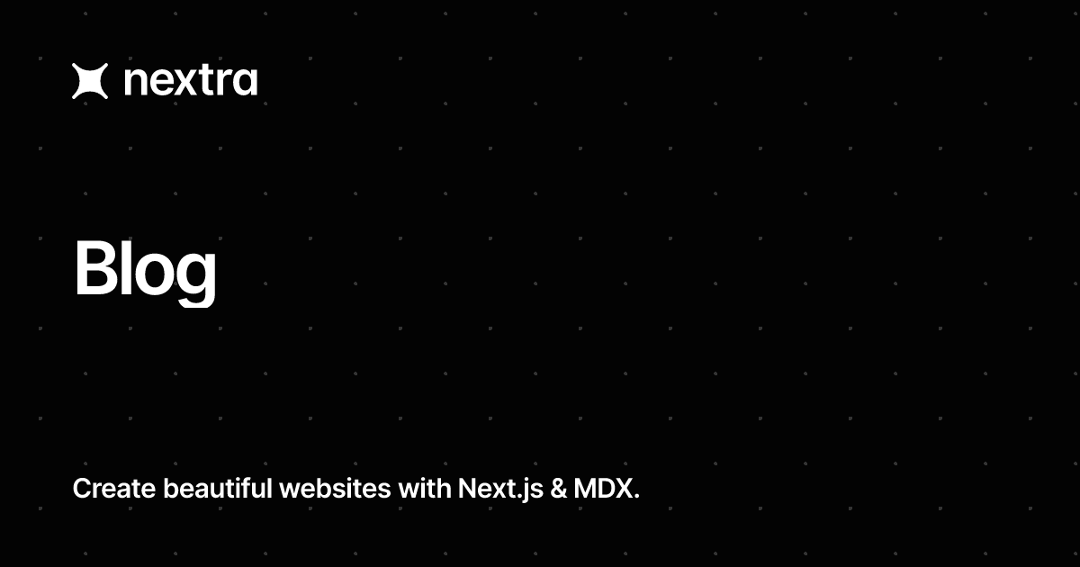 Blog | Nextra