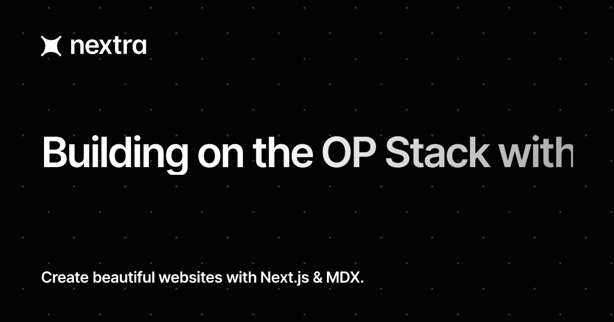 Building on the OP Stack with Avail